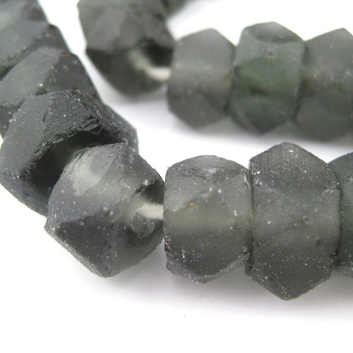 48 Recycled Java Glass Beads Translucent Sea Glass Beads - Etsy