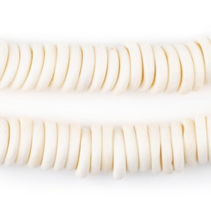 195 Bone Ring Beads 14mm: Genuine Bone Beads White Bone Beads Ring ...