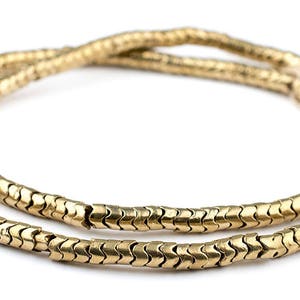 200 Brass Interlocking Snake Beads: Interlocking Brass Metal Spacer ...