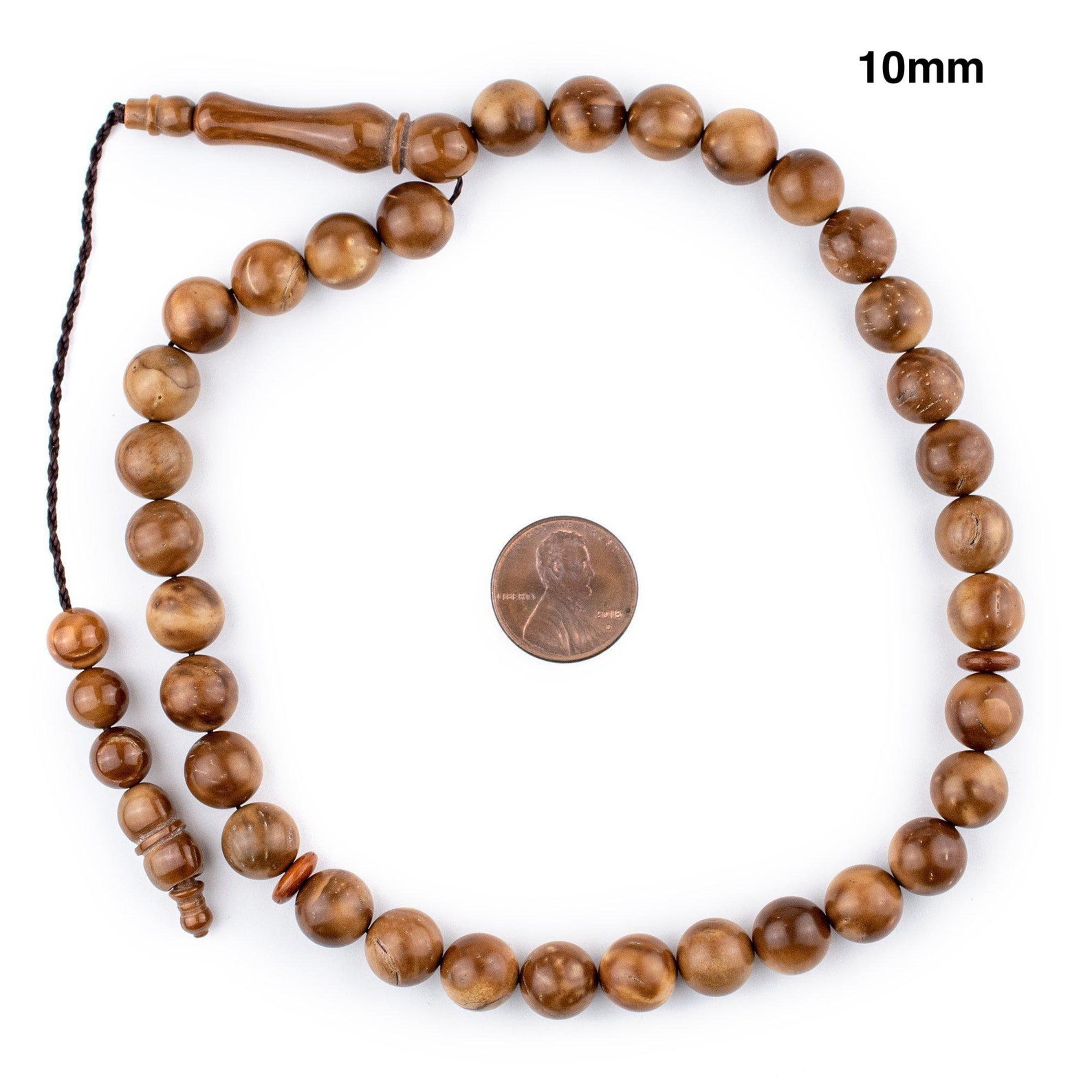 Islamic Prayer Beads: Brown Wooden Spherical Round Muslim | Etsy