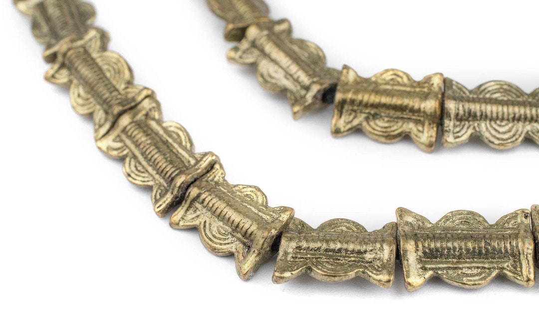 25 Brass Sun & Moon Baule Beads 16x11mm: Brass Baule Beads Tribal Brass ...
