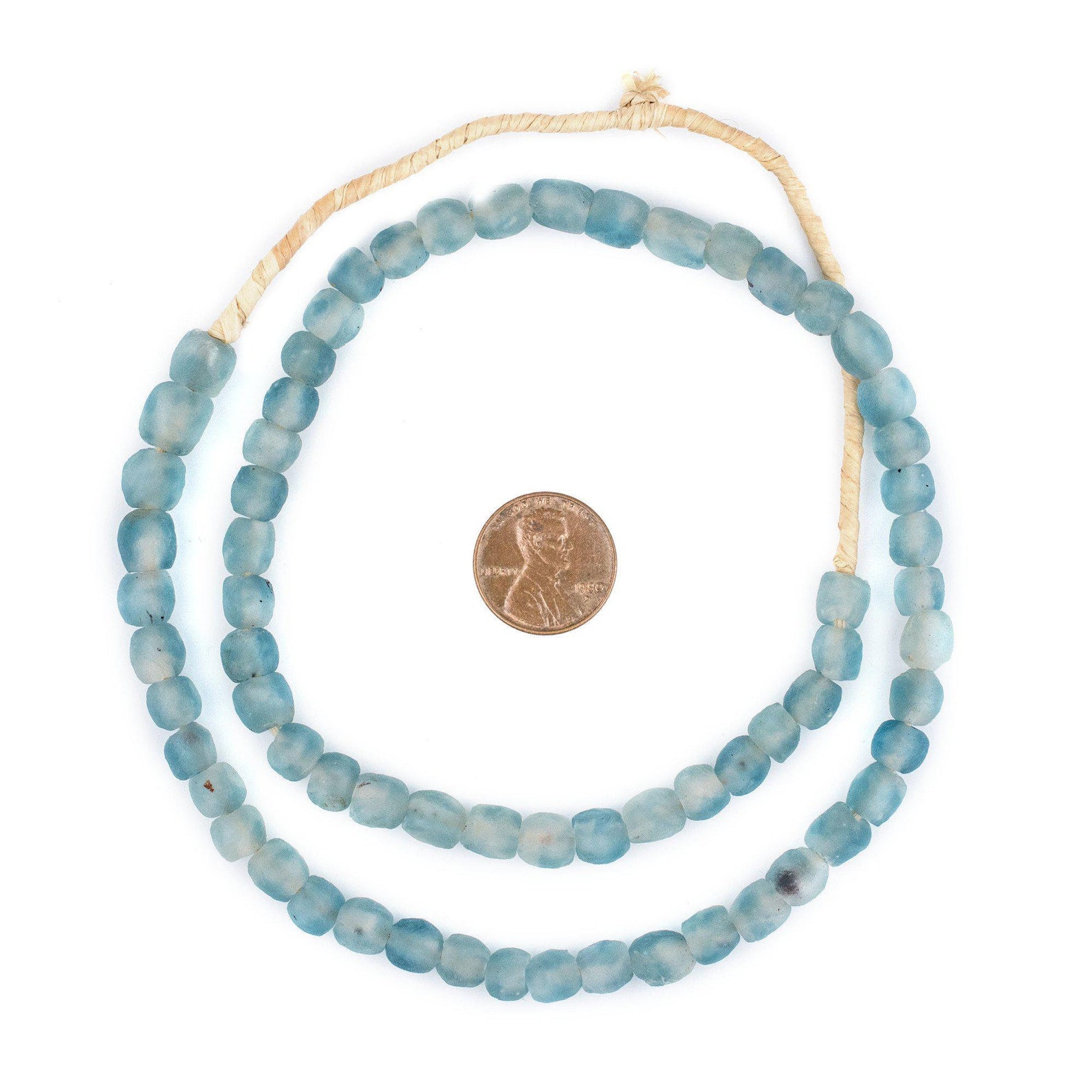 70 Blue Wave Marine Recycled Glass Beads 7mm: Matte Glass Beads Frosted ...