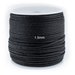 Black Waxed Cotton Cord: Choose 0.5mm 1mm 1.5mm 2mm 2.5mm 3mm, Spool of ...