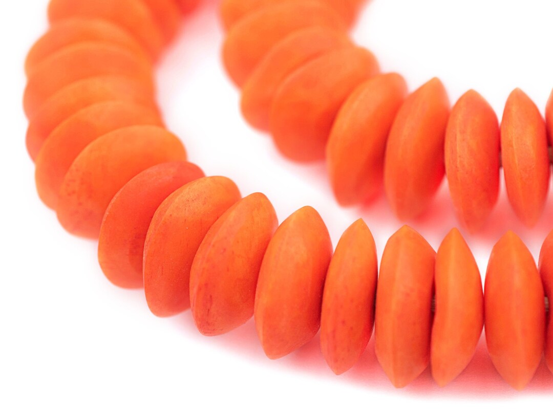 70 Kenya Bone Beads Saucer: Organic Beads African Beads Eco-friendly ...