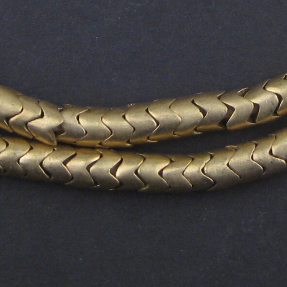 160 Brass Snake Vertebrae Beads - Interlocking Metal Beads - Replica of ...