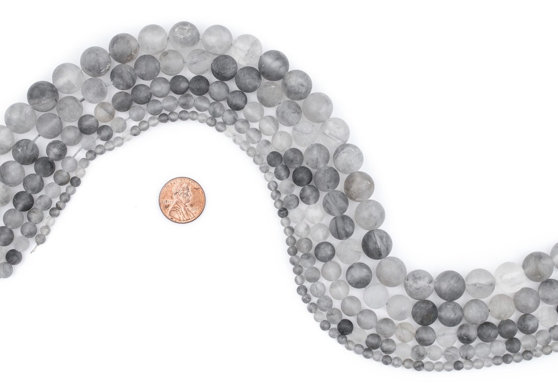 Matte Round Cloudy Quartz Beads, 4mm 6mm 8mm 10mm 12mm Wholesale ...