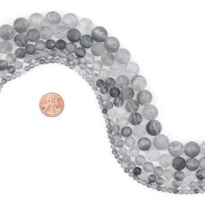 Matte Round Cloudy Quartz Beads, 4mm 6mm 8mm 10mm 12mm Wholesale ...