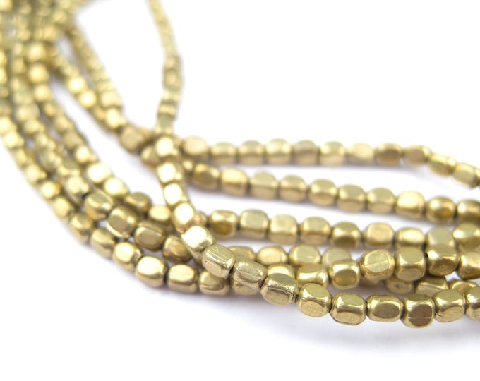 260 Brass Rounded Rectangle Beads Rounded Cube Beads Tiny Brass Spacers ...