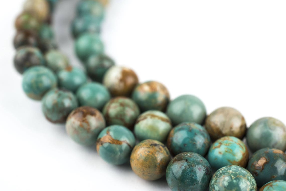 65 Graduated Round Turquoise Beads: Turquoise Gemstone - Etsy