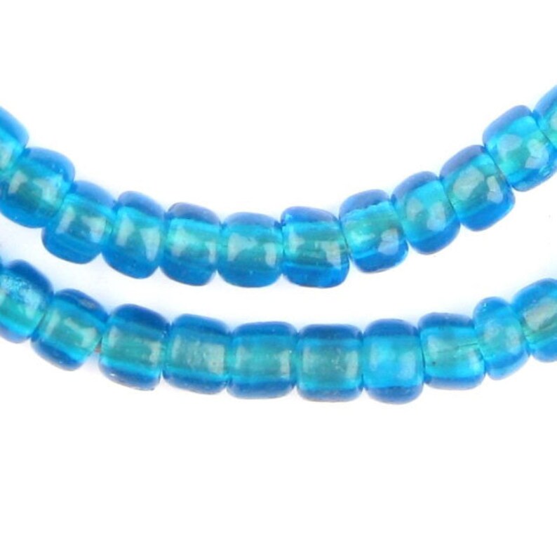100 Aqua Blue Padre Beads - Padre Trade Beads - Fair Trade Beads - Blue ...