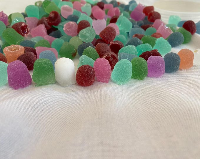 100 Pcs Large Sugared Gumdrop Sugar Coated Gum Drop Candy Christmas ...