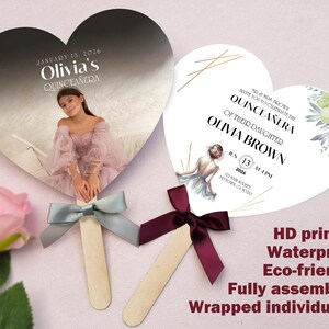 Save the Date Quinceañera Photo Fans, Personalized Mis Quince Años Hand ...