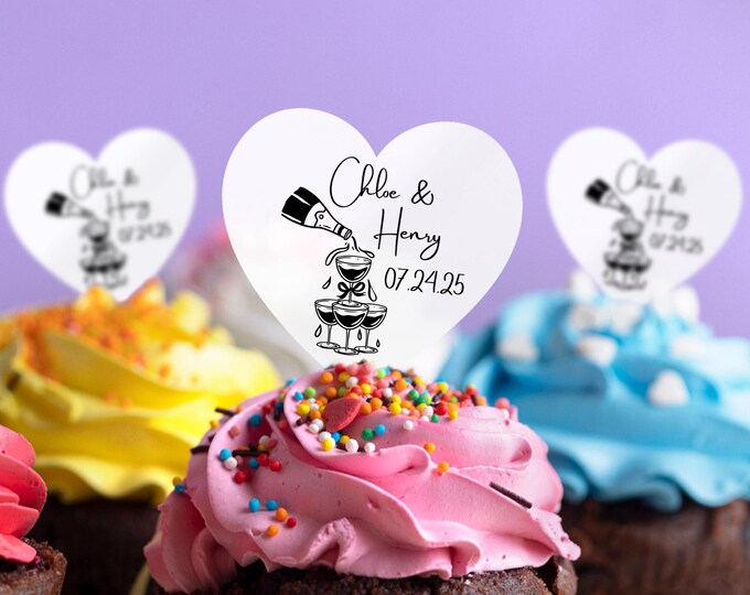 Edible Wedding Drink Toppers/champagne Tower Wedding Cocktail Toppers ...