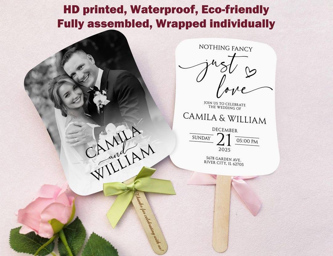 Custom Wedding Fan With Photo/wedding Favor for Guest in Bulk ...