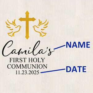 First Holy Communion Cups/baptism Frosted Cups/bulk Christening Favors ...