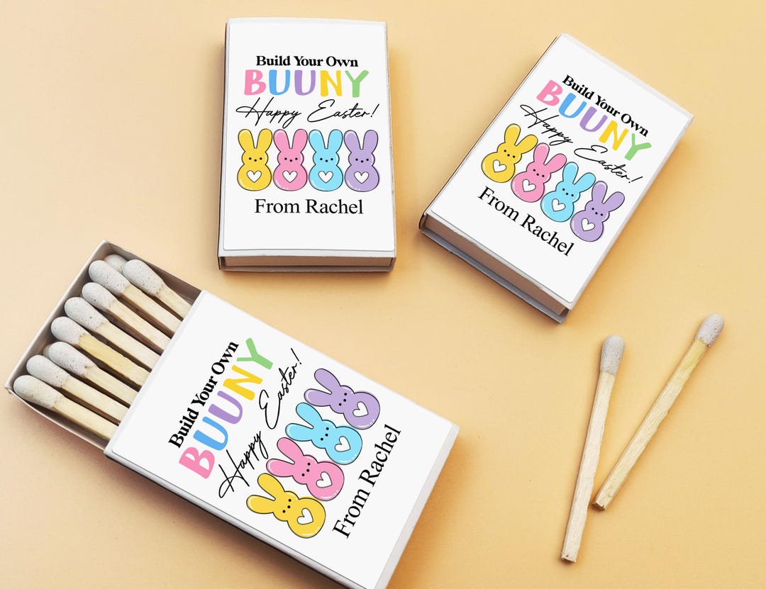 Easter Bunny Gift Matchboxes, Build Your Own Bunny, Personalized Easter ...