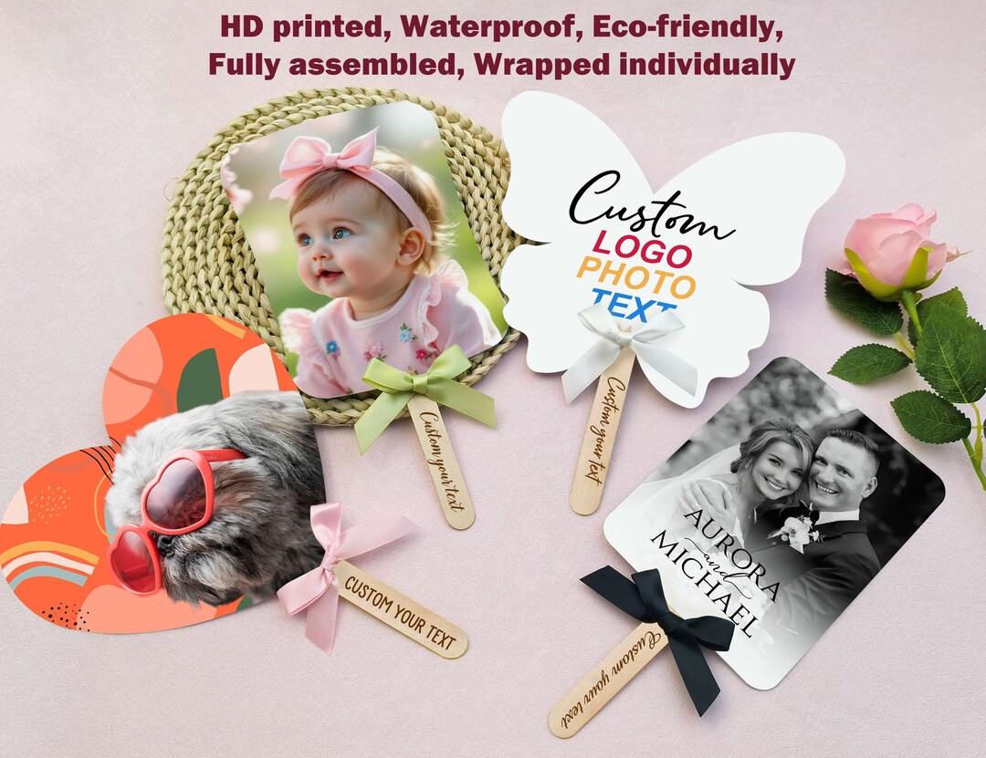 Custom Business Marketing Favor Custom Logo Favor Fan Corporate Event ...
