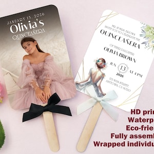 Save the Date Quinceañera Photo Fans, Personalized Mis Quince Años Hand ...