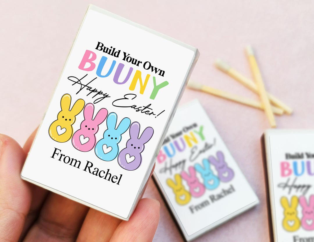 Build Your Own Easter Bunny Matchboxes, Personalized Easter Gift for ...