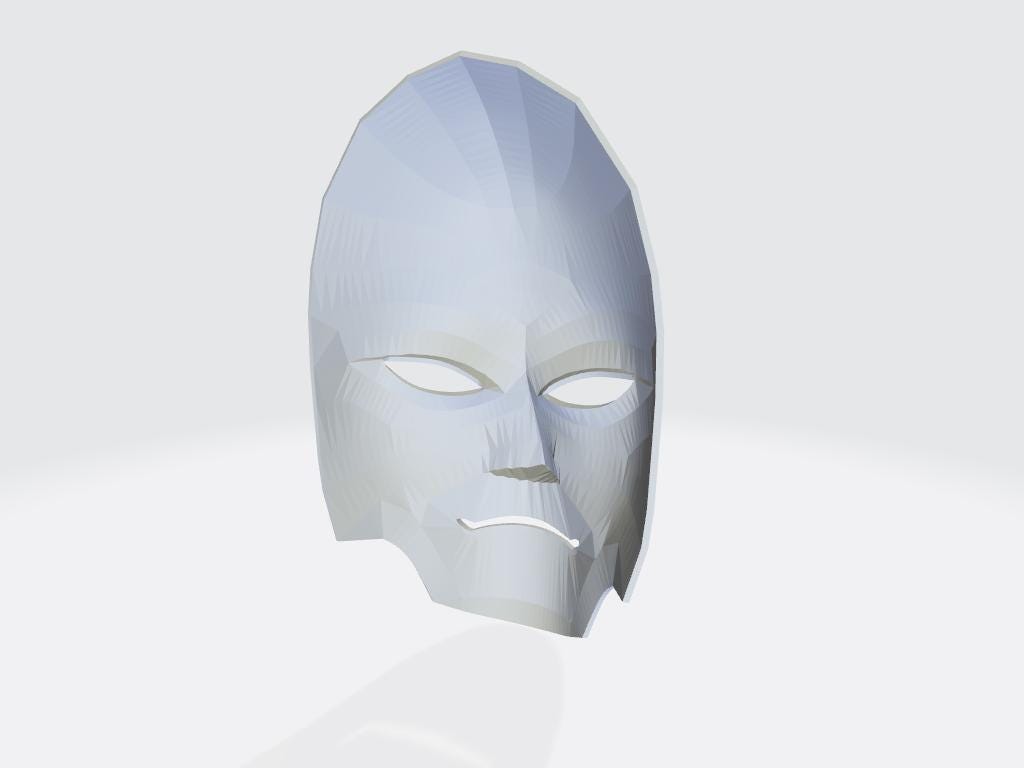 Amon Mask Anime Ghost 3D Print STL Model for Cosplay Costume Yokai Oni ...