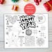 Printable New Years Placemat for Kids, New Year Holiday Activity ...