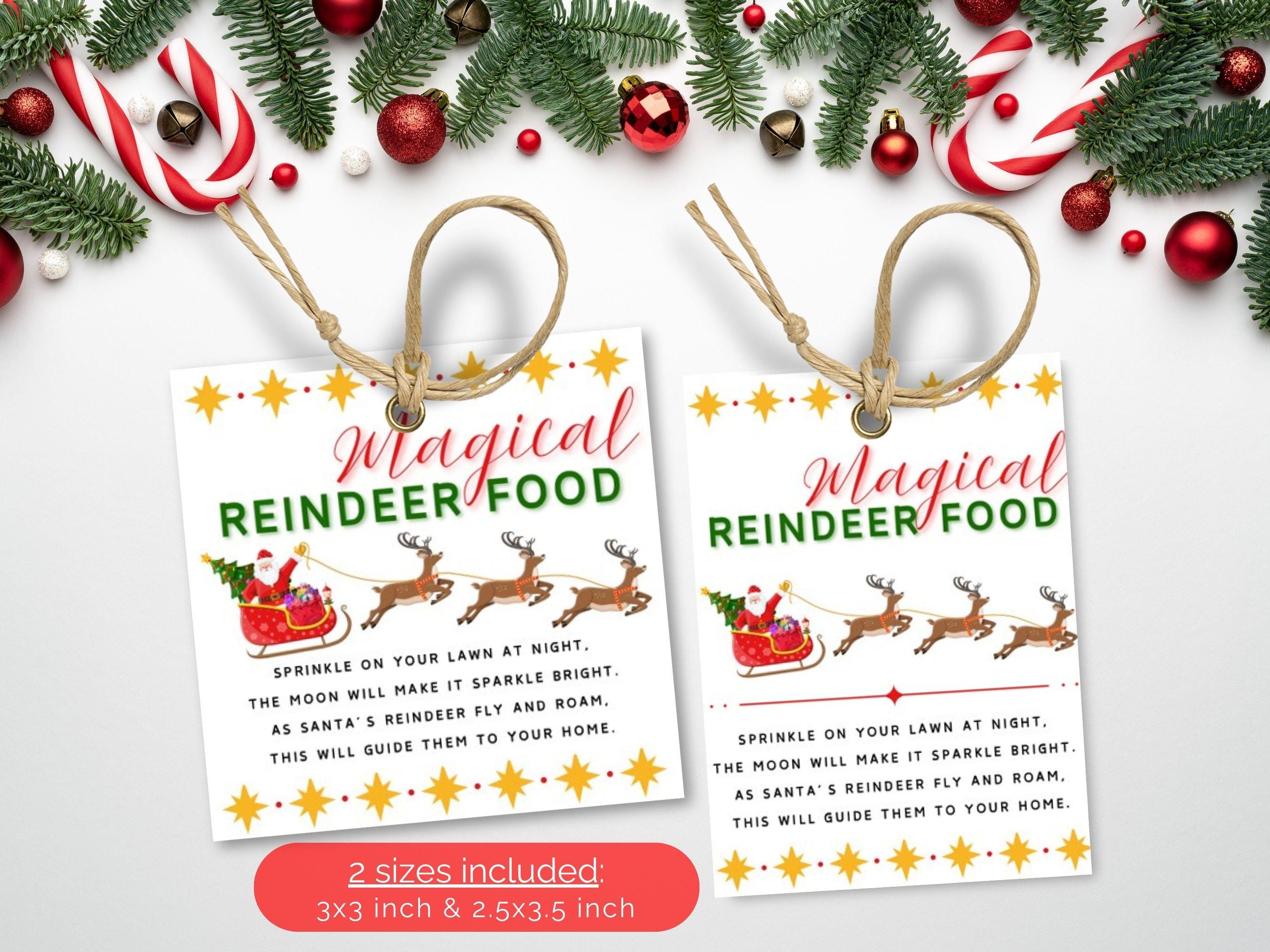Magical Reindeer Food Printable Tag, Digital Download Magic Reindeer ...