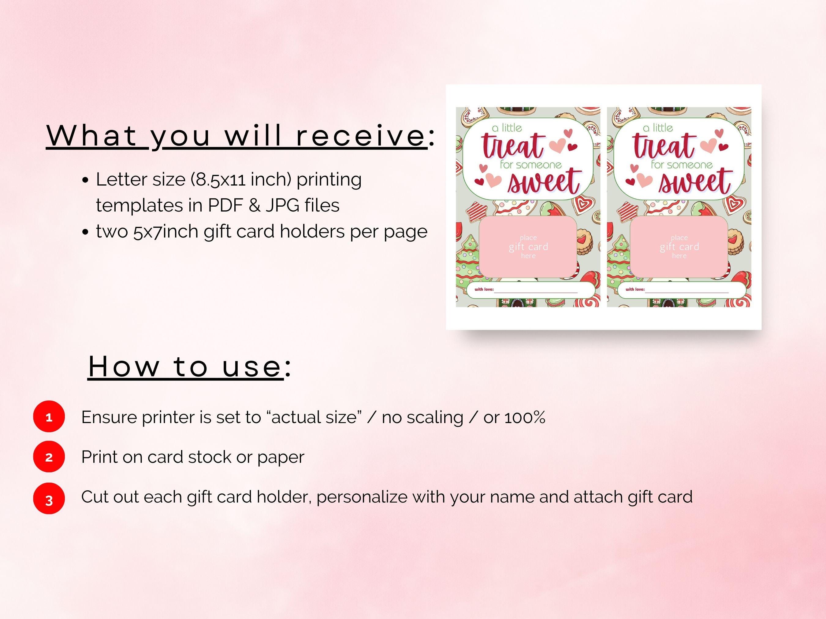 Printable A Little Treat for Someone Sweet Gift Card Holder, Christmas ...