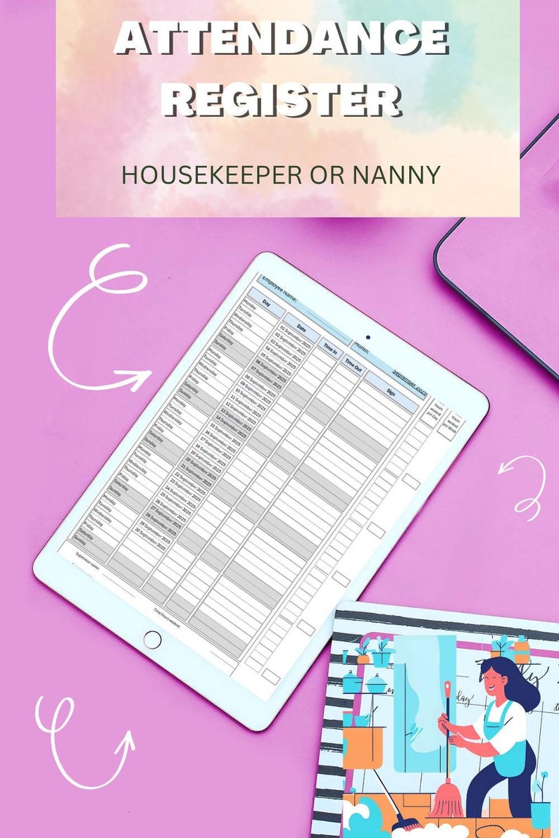 Attendance Register Bundle Housekeeper - Etsy