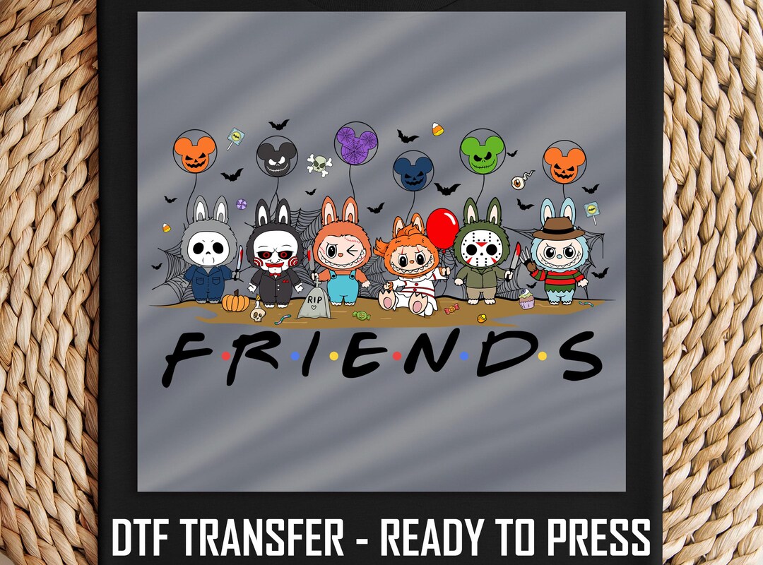 Labubu Halloween Horror DTF Transfer, Cute Scary Bunny Killer Jason ...