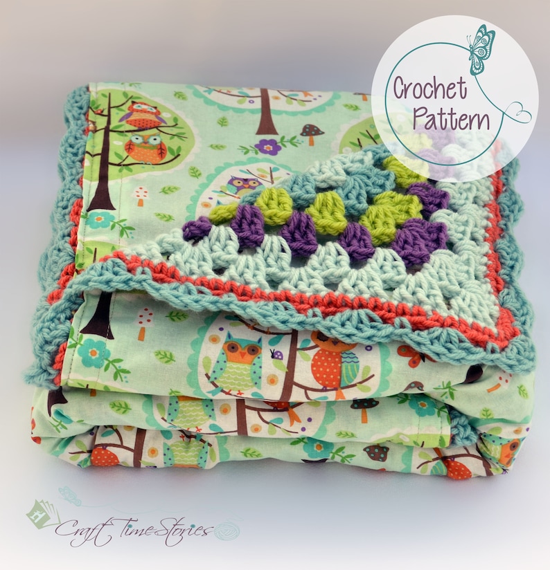 Reversible Baby Blanket, Granny Square Crochet Blanket Pattern, Crochet ...