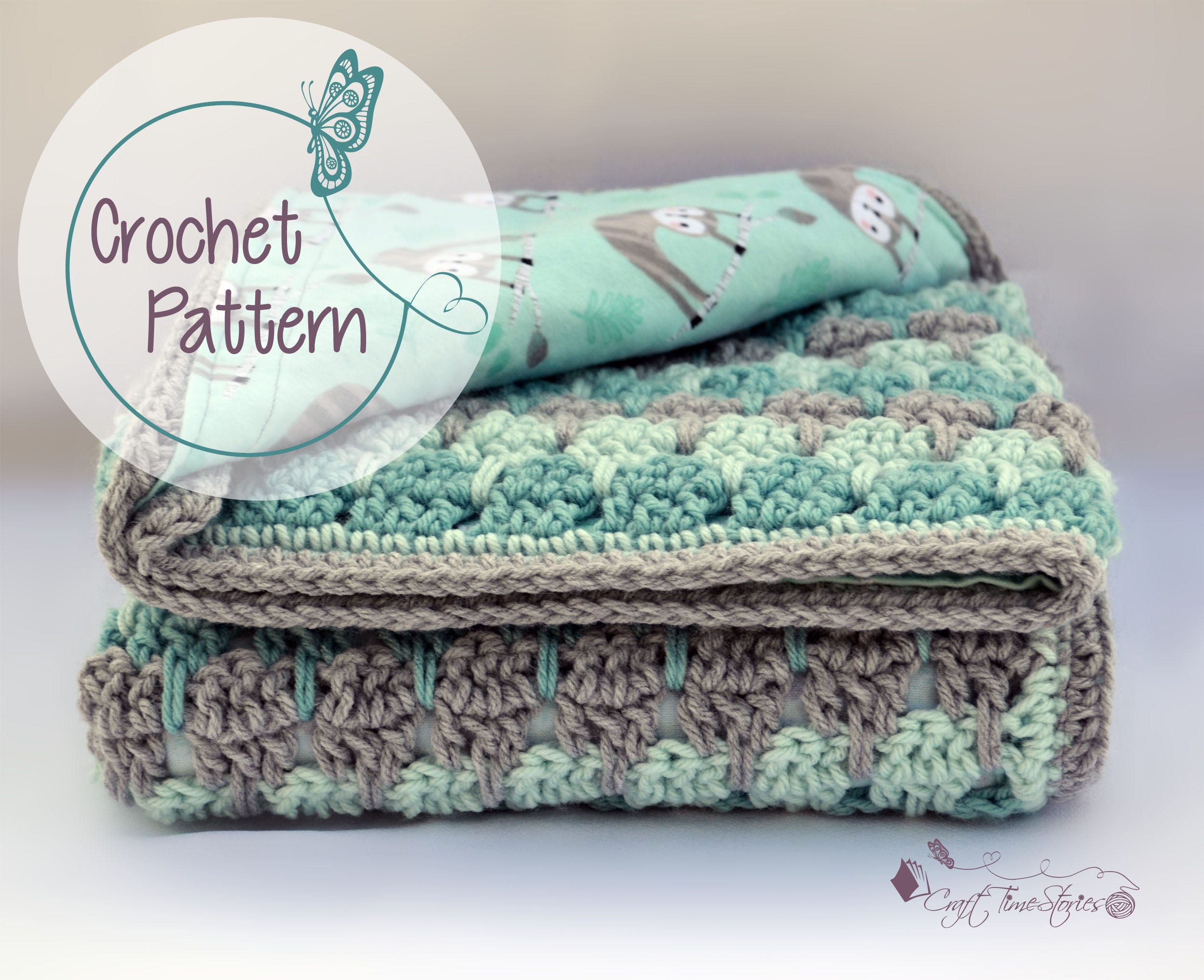 Sloth Crochet Baby Blanket Pattern Reversible Baby Blanket - Etsy