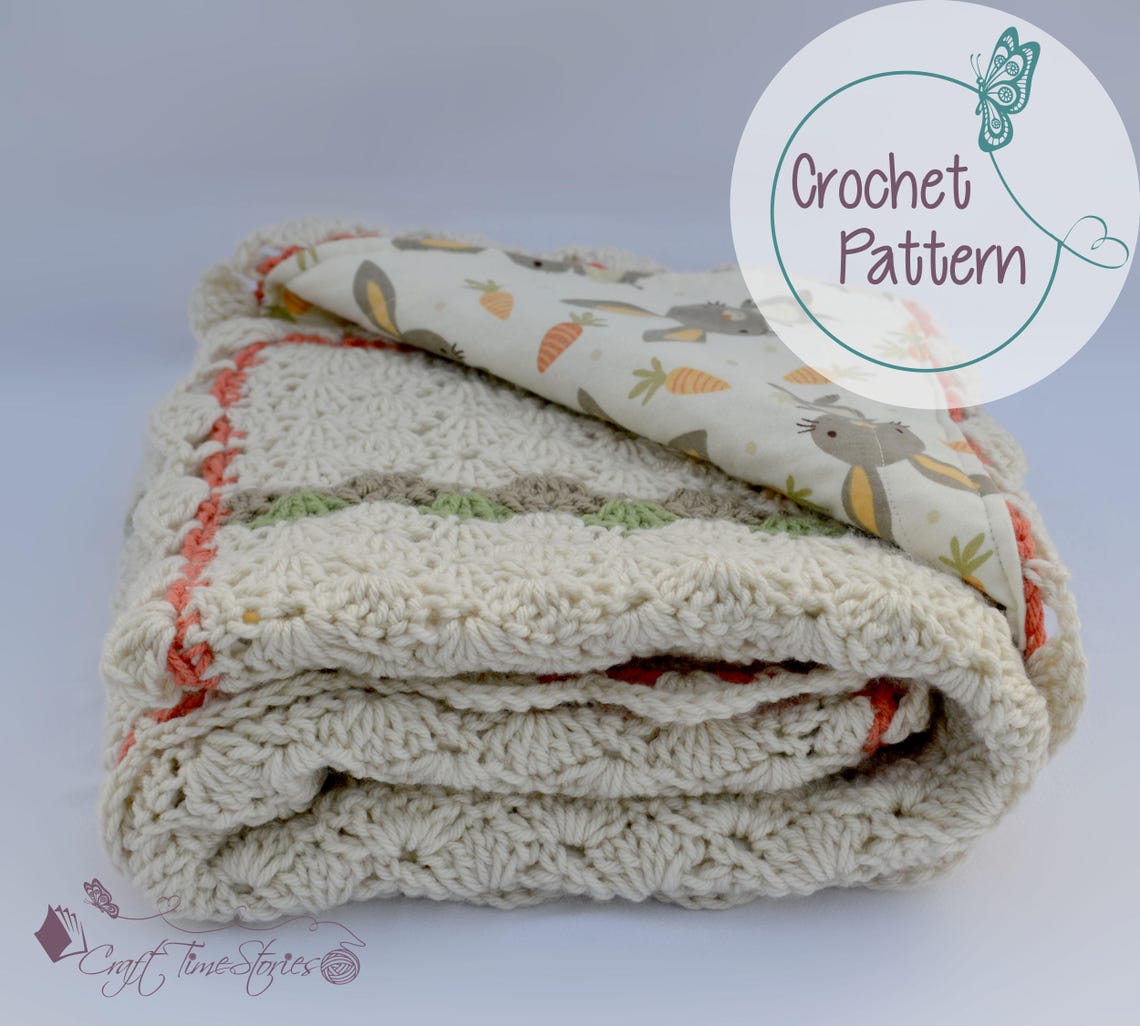 Shell Stitch, Crochet, Baby Blanket, Baby Shower Gifts, Reversible Baby ...