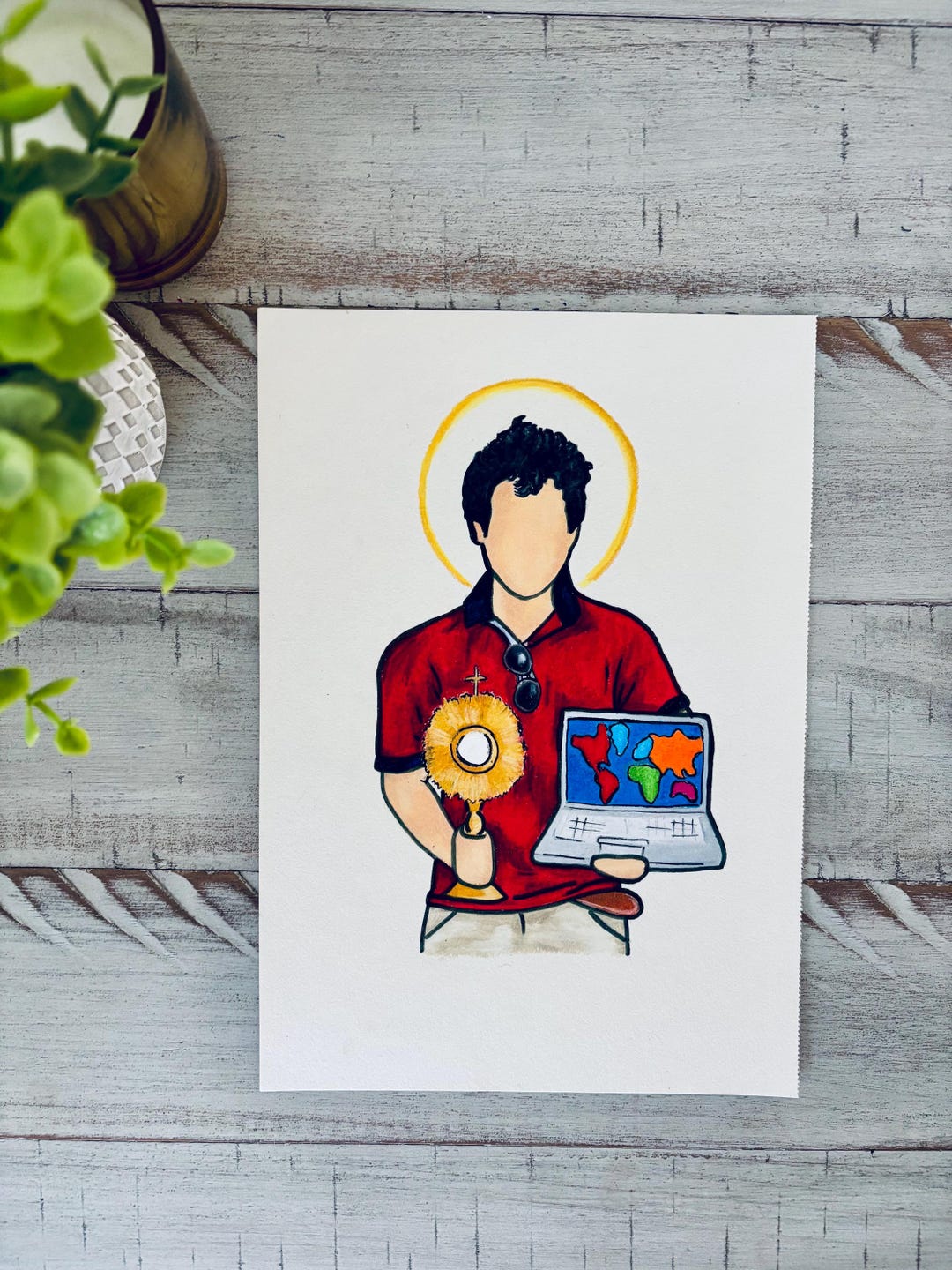 St. Carlo Acutis | Catholic Print | Patron Saint of the Internet - Etsy