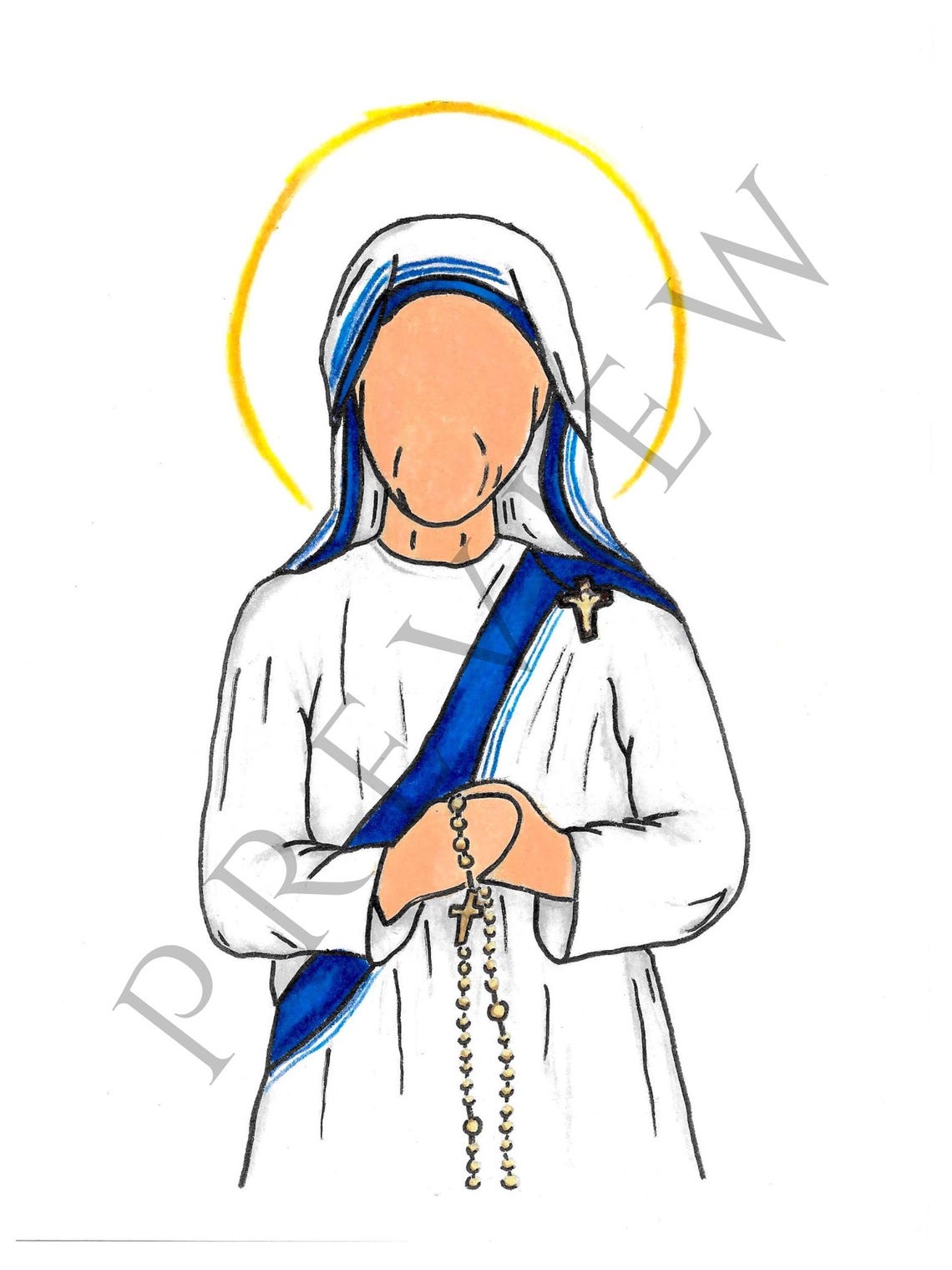 St. Mother Teresa | Catholic Print | Patron Saint of Doubters - Etsy