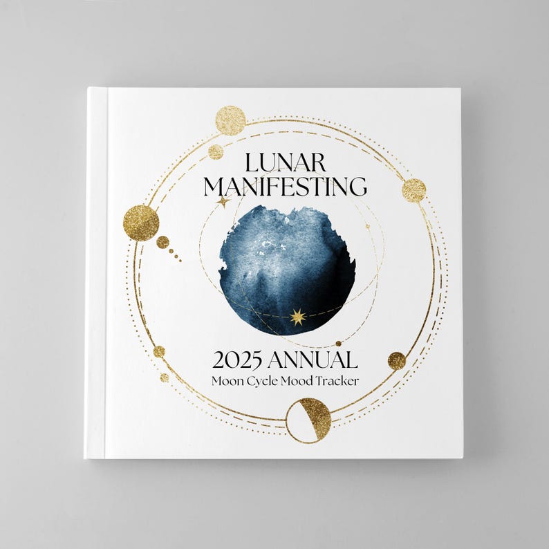 2025 Annual Moon Cycle Mood Tracker: Lunar Manifesting - Etsy