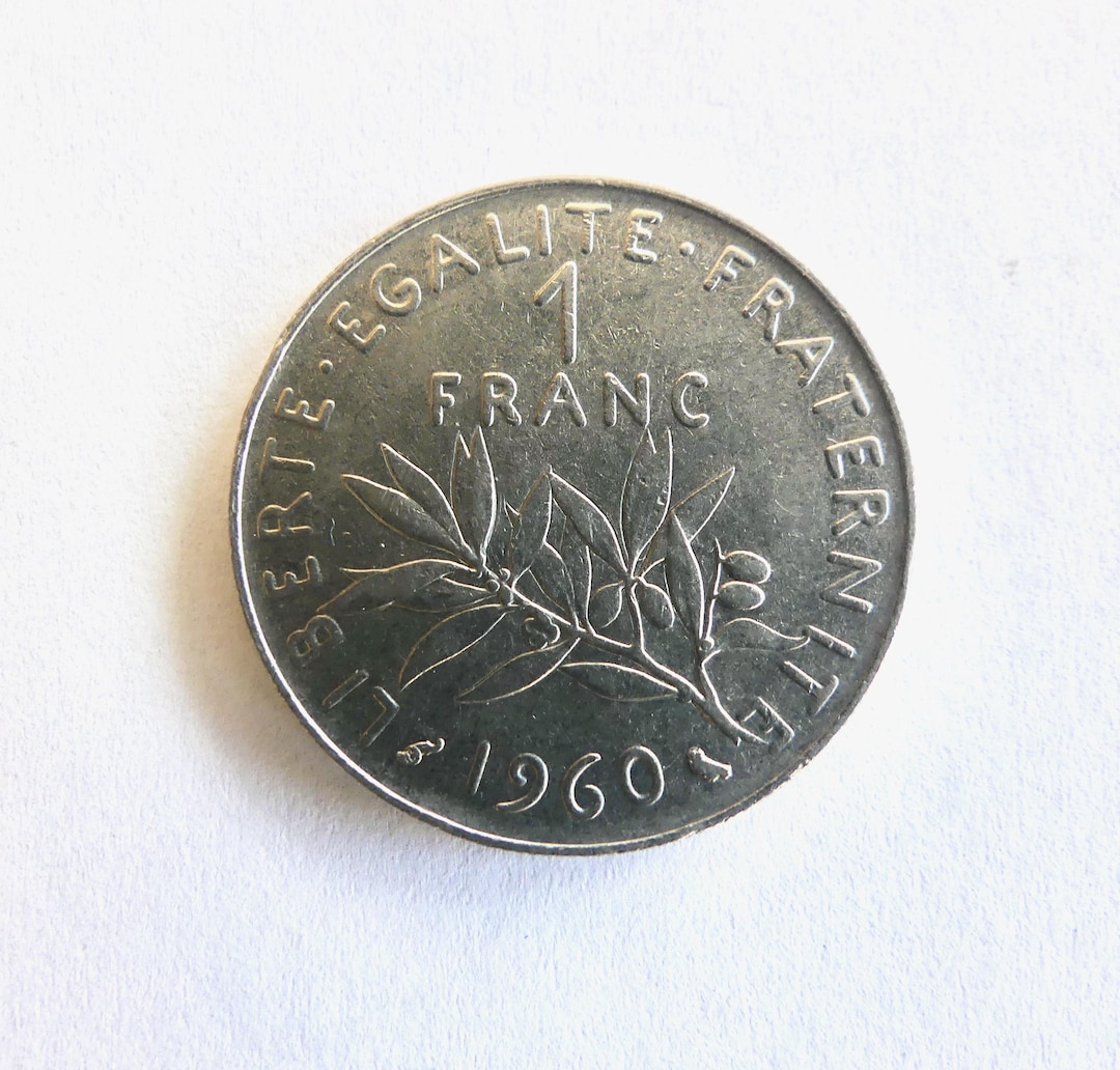 1960 French 1 Franc Coin - Etsy