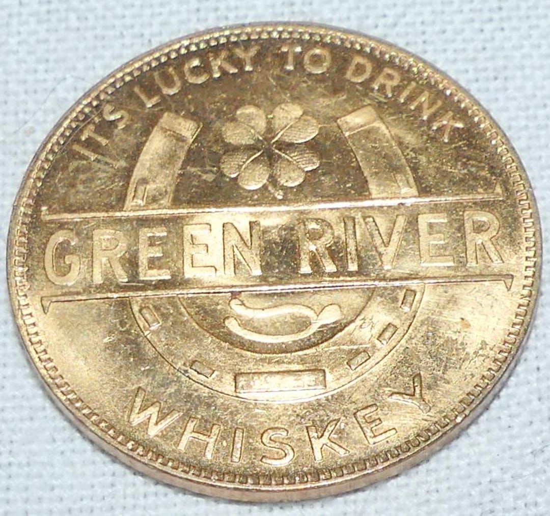 Vintage Green River Whiskey Token - Etsy