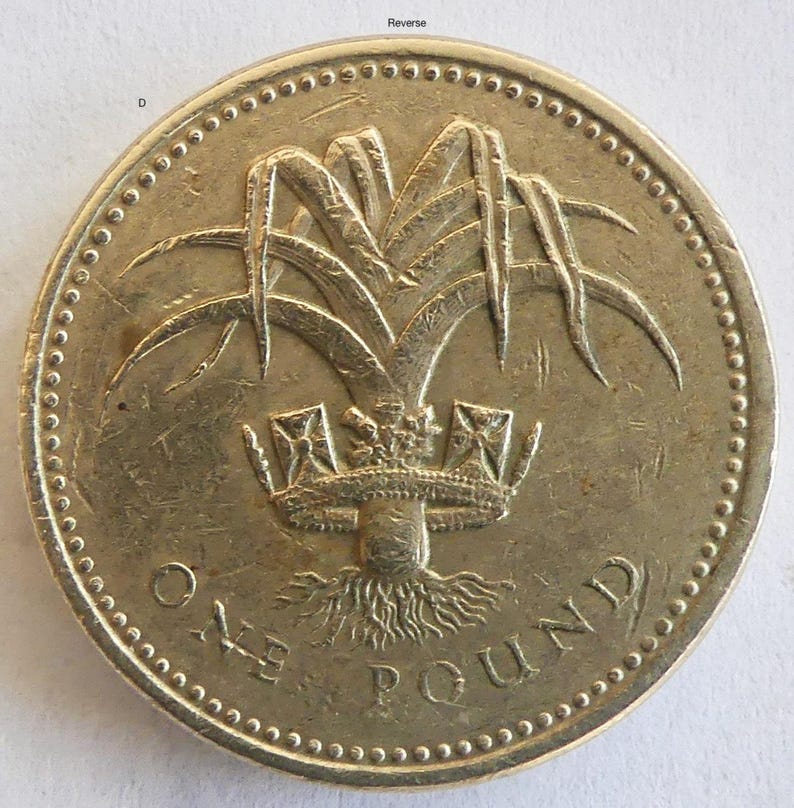Vintage British One Pound Coins - Etsy