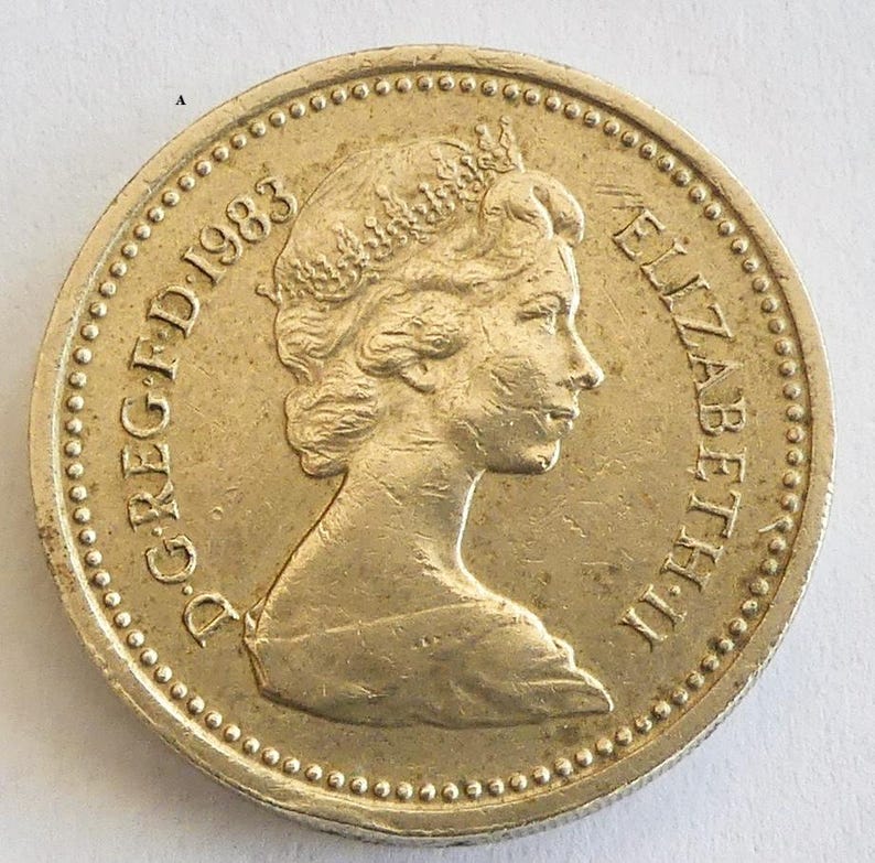 Vintage British One Pound Coins - Etsy