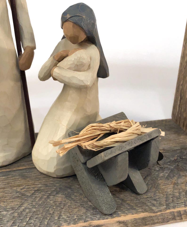 Handmade Mini Mangers for Nativity Scenes - Rustic Wood Available in 5 ...