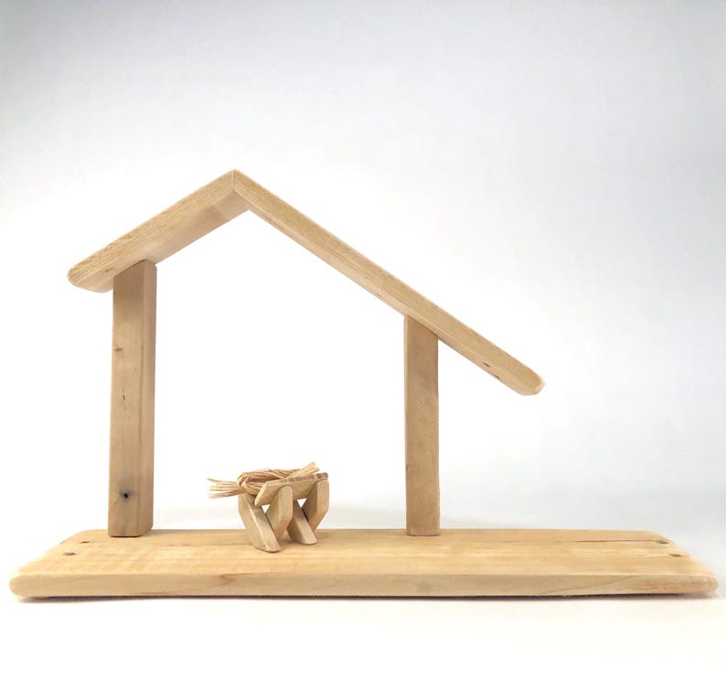 Rustic Nativity Stable With Manger Included - Etsy