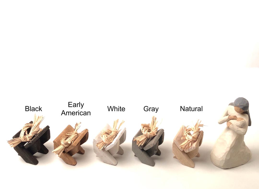 Handmade Mini Mangers for Nativity Scenes - Rustic Wood Available in 5 ...