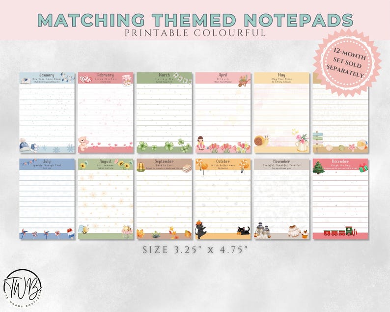 February 2026 Calendar Notepad Printable | Valentine's Day (PDF & PNG ...