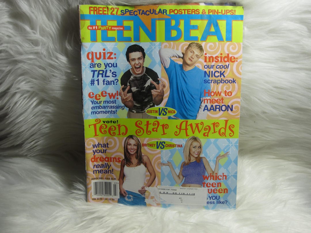 Vintage Teen Beat Magazine March 2001 Rare Britney Spears Nsync ...