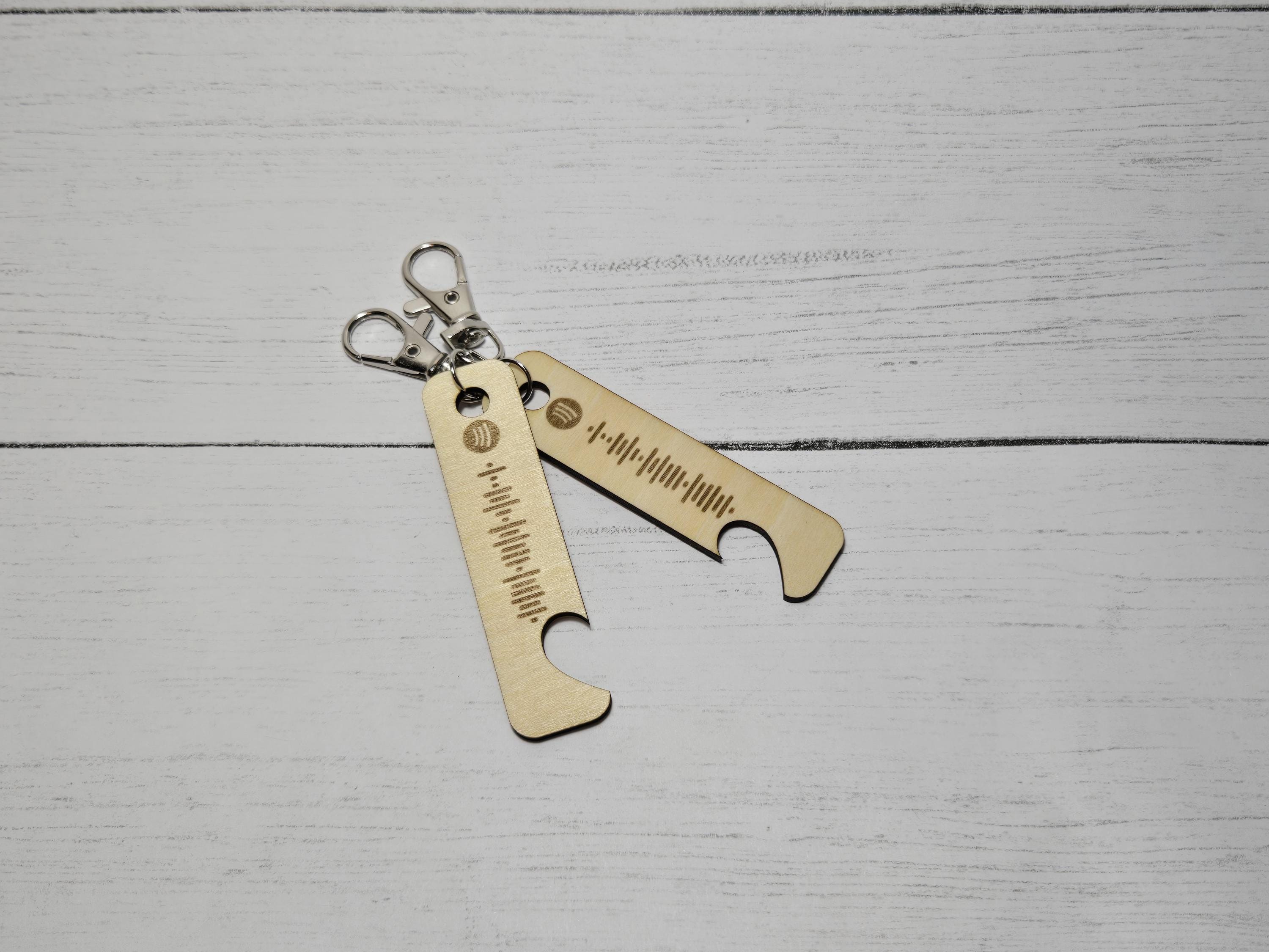 Spotify Song Code Laser Engraved Heart Keychains | Customizable ...