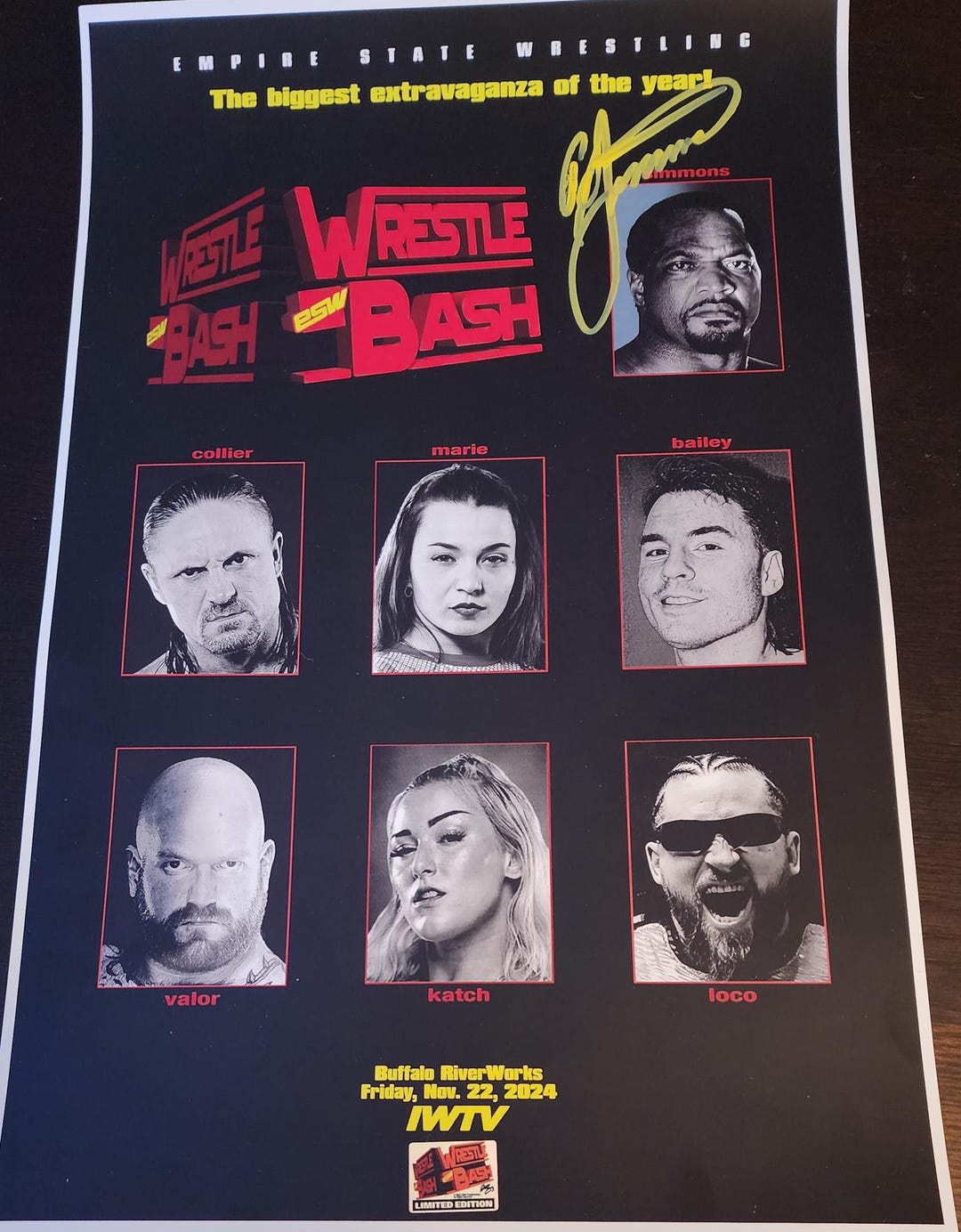 SIGNED ESW Wrestlebash XIV Poster (11x17) - Etsy