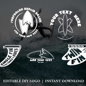 5 Editable Surf Logo Templates | Customisable Beach & Surf Logos ...