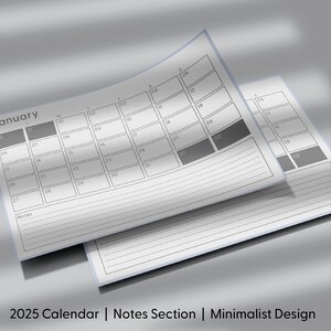 Minimalist 2025 Calendar, Weekly Planner and Meal Planner | A4 & US ...