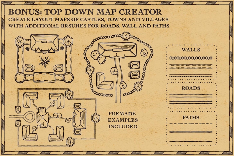 Fantasy World: Antique Map Creator - Map Maker Toolkit - Etsy