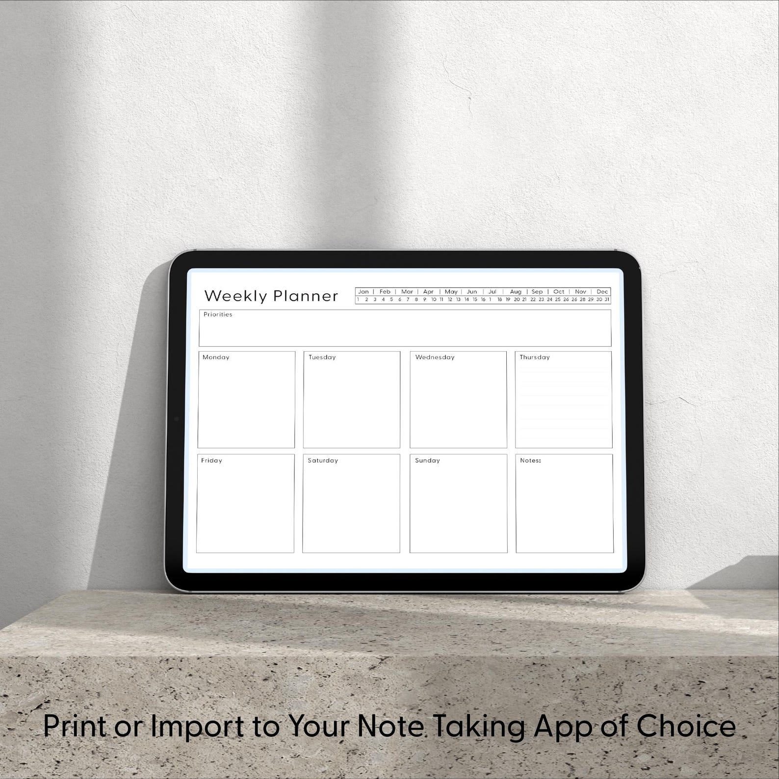 Minimalist 2025 Calendar, Weekly Planner and Meal Planner | A4 & US ...